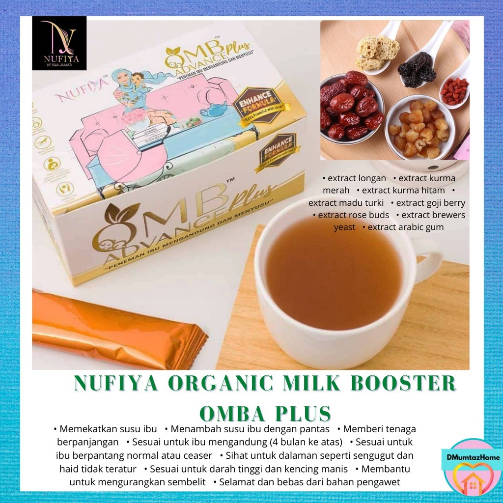 🔥Organic Milkbooster Advance Plus Omb🔥By Nufiya Minuman Air Buah Kurma ...