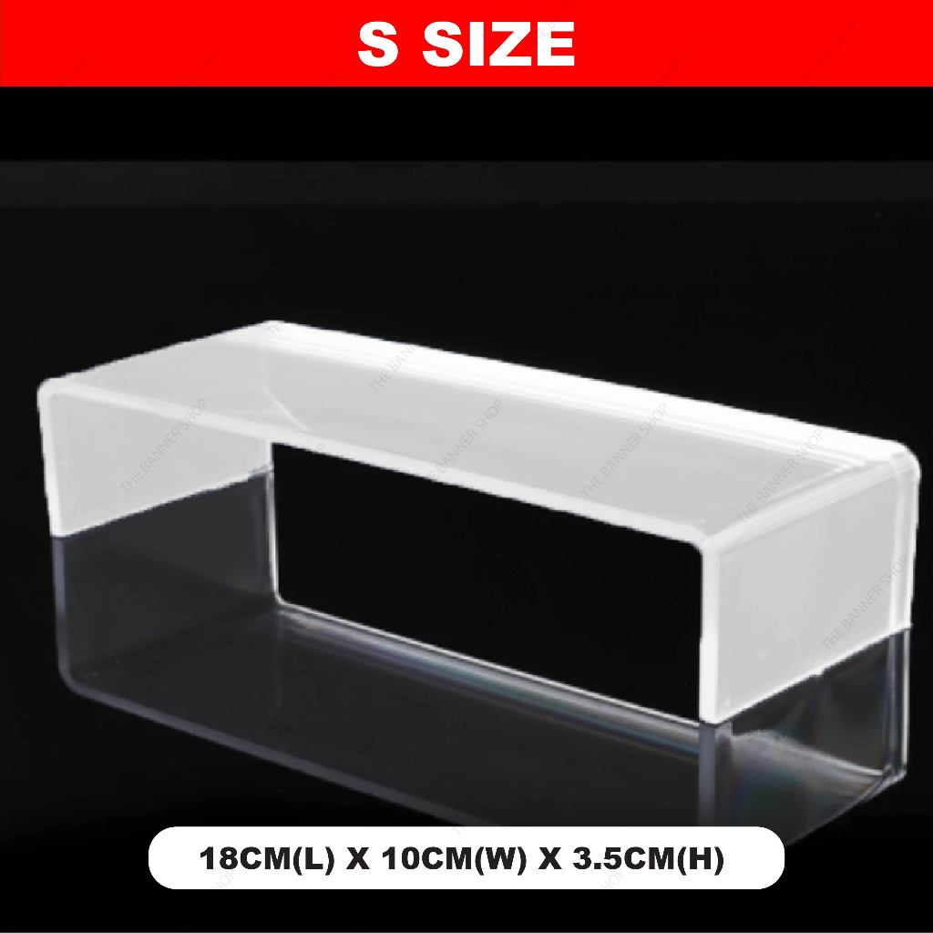Acrylic U-Shape Display Stand White, Shoes Display Stand Rack | Shopee ...