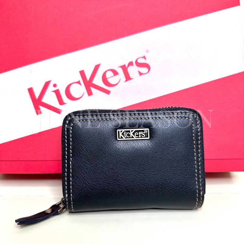 Kickers Zip Card Holder Purse Wallet Genuine Leather 100% Original ...