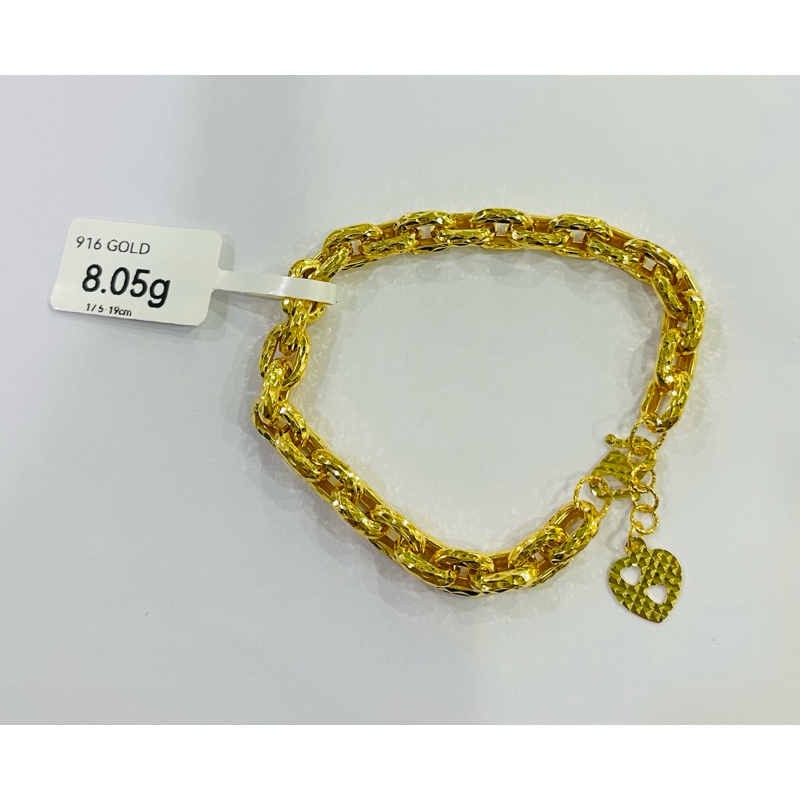 Youloong Gelang Tangan Sauh cutting EMAS916/ Sauh Design bracelet ...