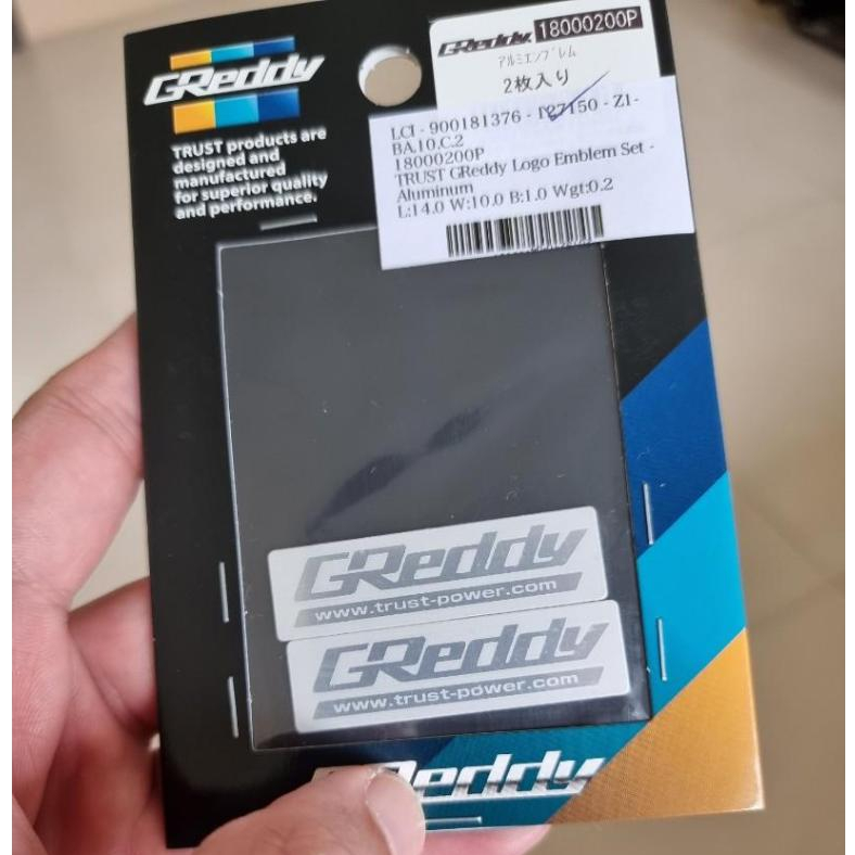 Trust Greddy Aluminum Emblem 2 pcs/pack (Greddy Logo) 50 x 14 mm 100% ...