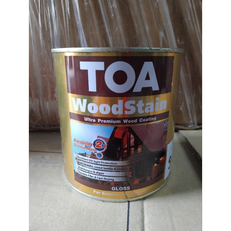 1L TOA WOODSTAIN gloss wood paint/cat kayu | Shopee Malaysia