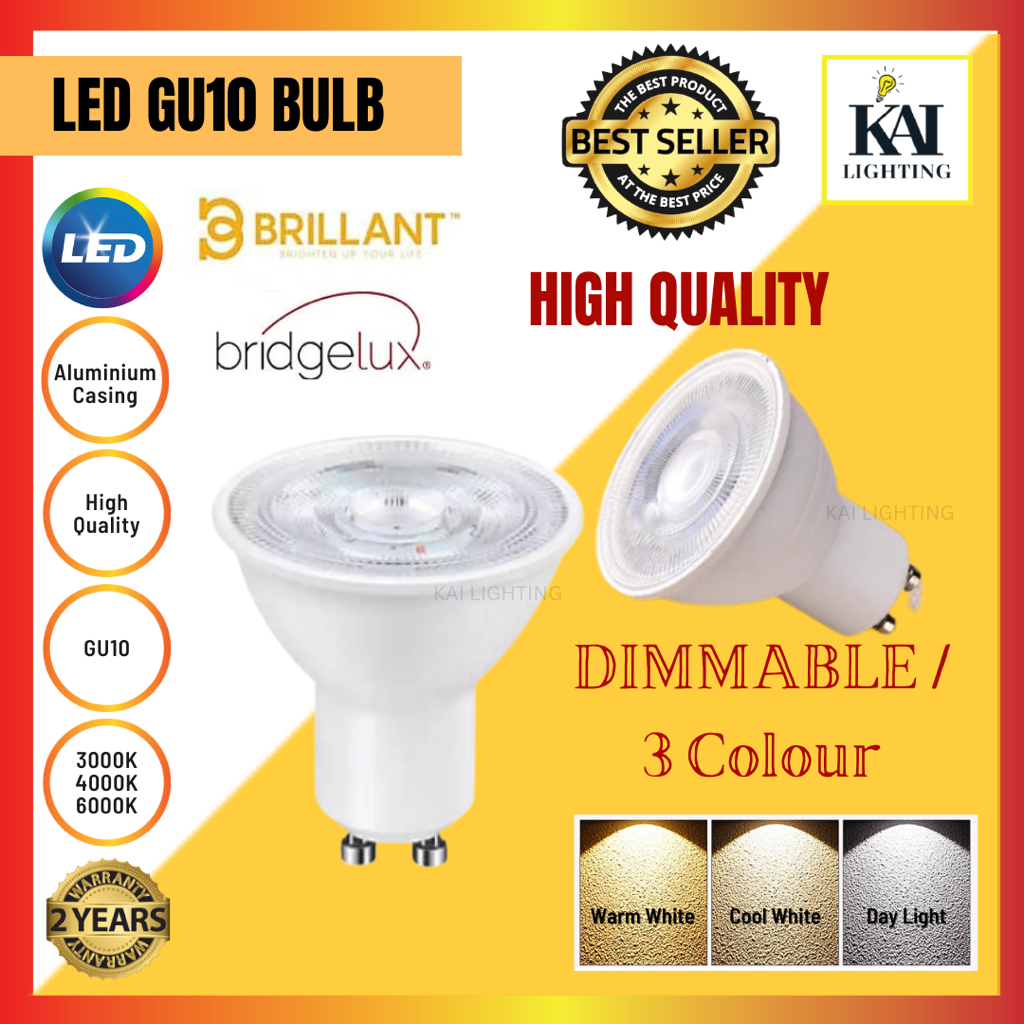 [High Quality] Dimmable 3C 3 Colour GU10 Led Bulb 6W/7W/9W Spot/Eyeball ...