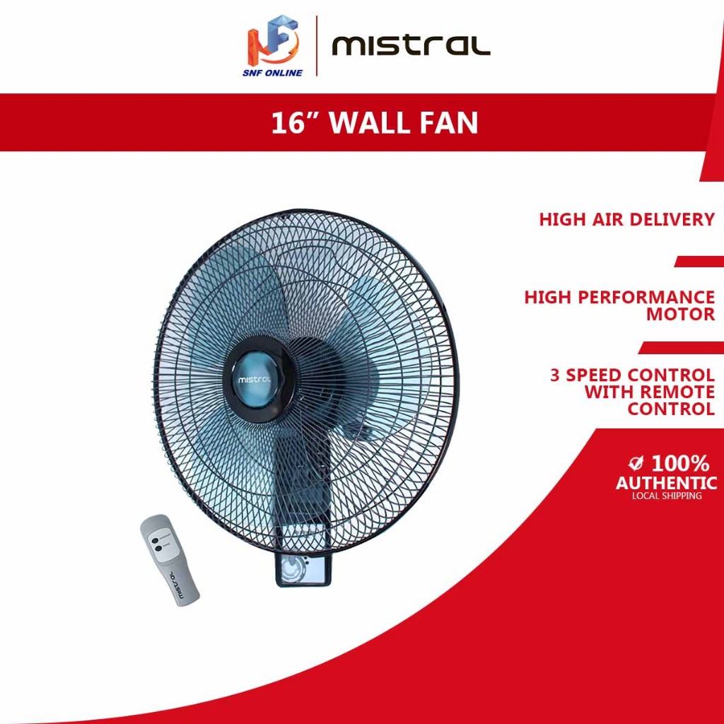 Mistral Wall Fan With Remote Control (16’’) MWF16R MWF-16R | Shopee ...