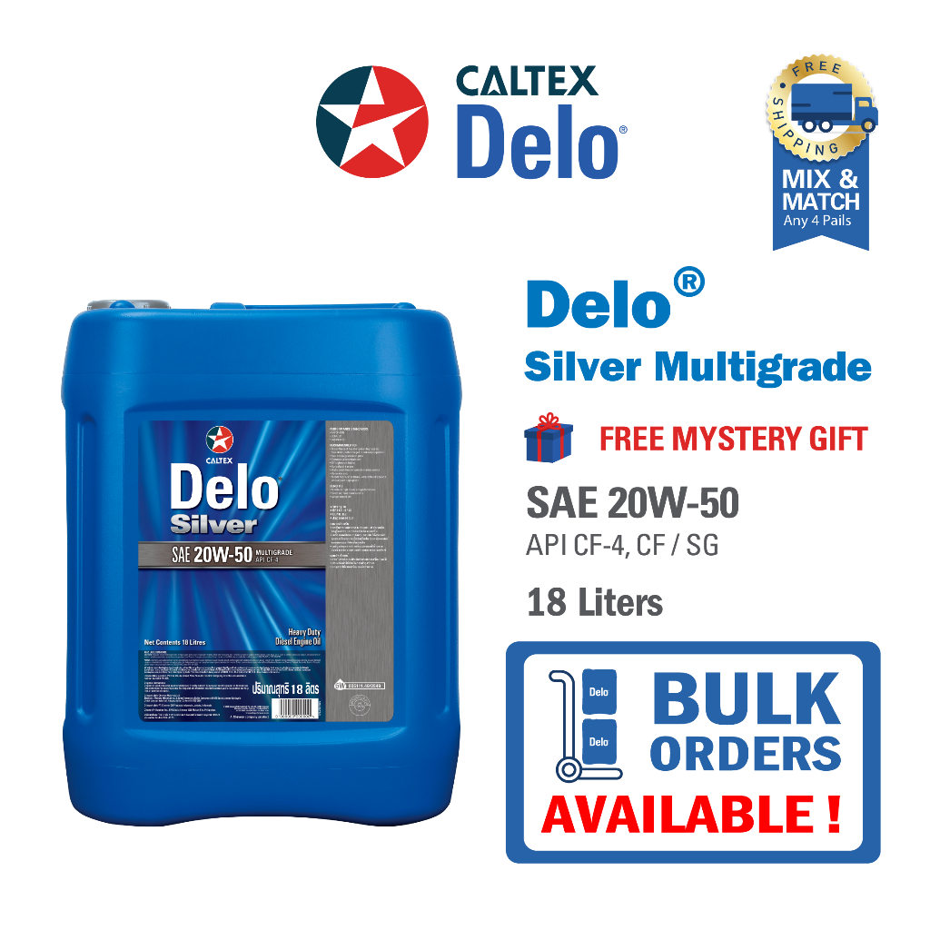 Delo Silver Multigrade SAE 20W-50 Heavy Duty Diesel Engine Oil | Shopee ...