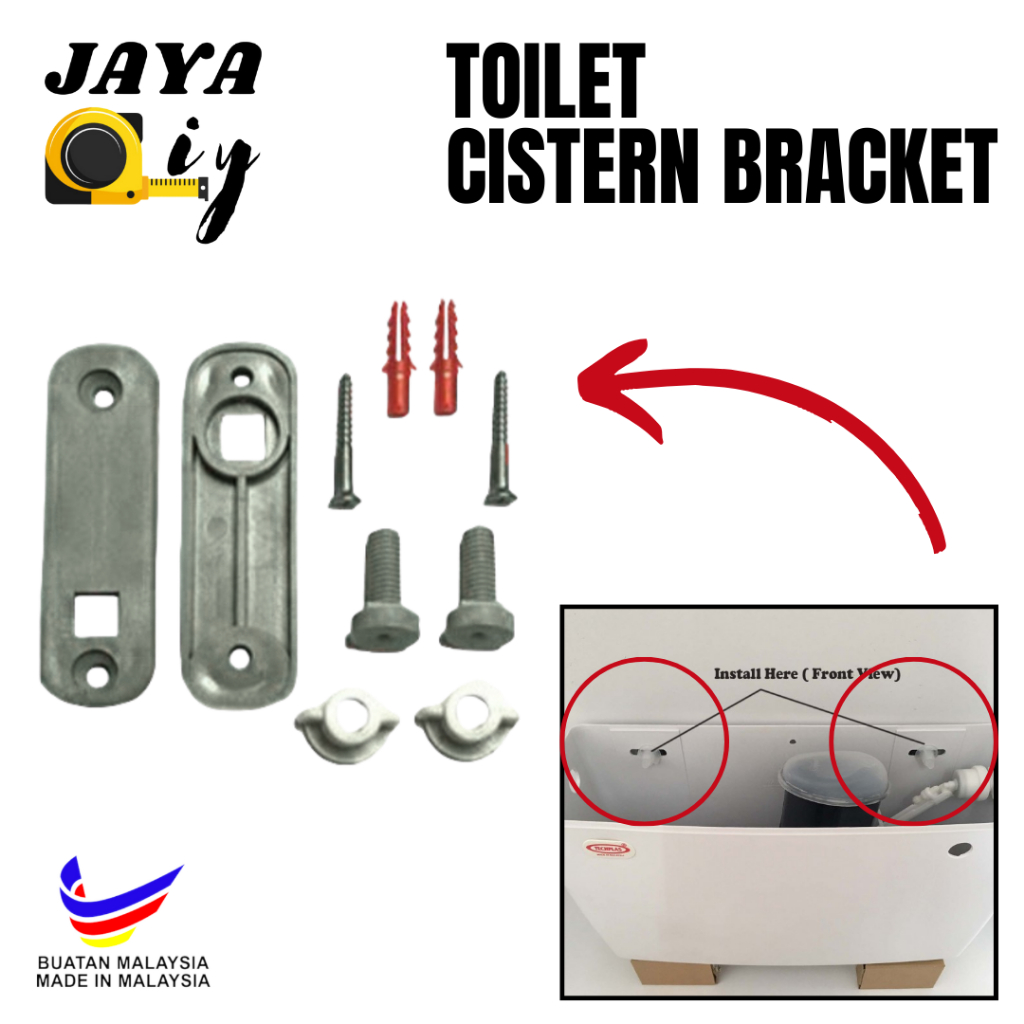 Tandas Bathroom Toilet Cistern Tank Replacement Kit Bracket Plastic ...