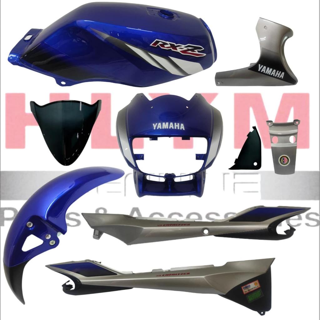 RXZ HLYM 100% ORIGINAL YAMAHA 5PV CATAL CATALYZER BIRU GREY BODY COVER ...