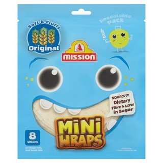 MISSION Mini Wrap 8pcs 300gm ( Original / Wholemeal / Tomato) Wraps ...