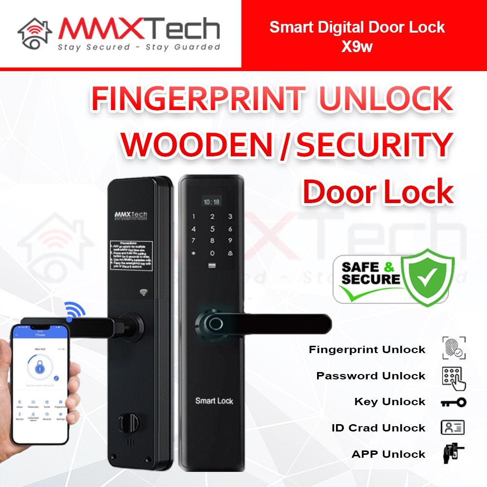 MMX-Tech X9w WiFi Smart Digital Door Lock | Shopee Malaysia