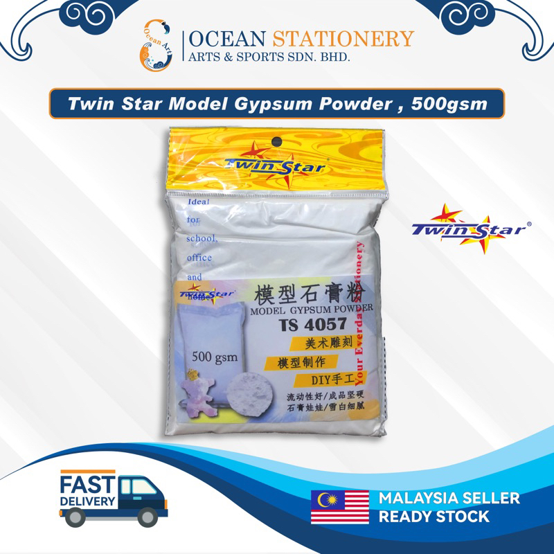 TwinStar Model Gypsum Powder 500gsm 模型石膏粉 Diy | Shopee Malaysia