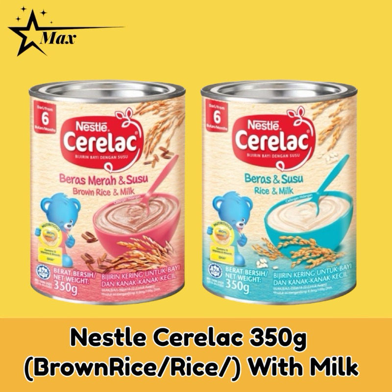 Nestle Cerelac 350g (BrownRice/Rice/) With Milk Exp:09/2024 | Shopee ...