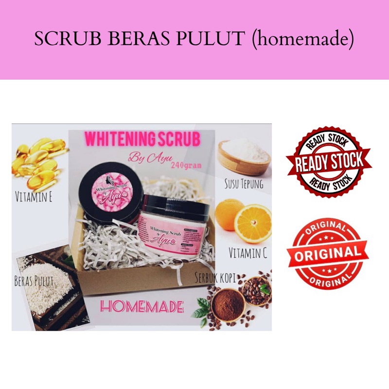 Whitening scrub ( beras pulut homemade ) | Shopee Malaysia