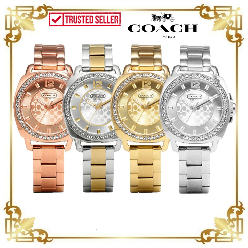 [Authentic] Coach Classic Boyfriend Stainless Steel Rose Gold-tone ...
