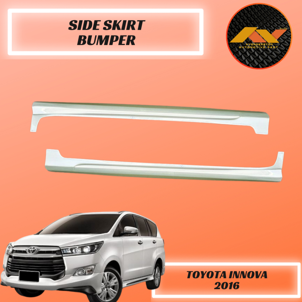 Toyota Innova 2016 Side Skirt Bumper Skirt Tepi Skirting ABS Material ...