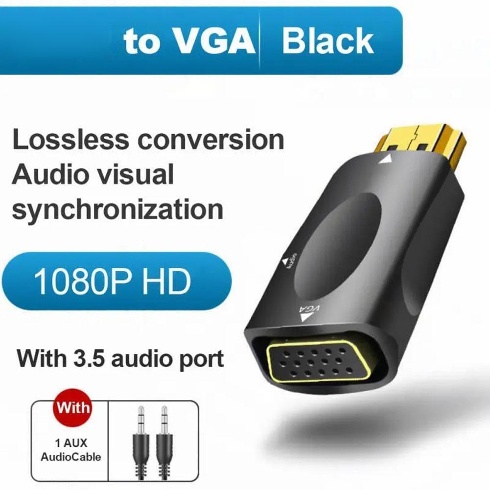 HDMI to VGA Converter with Audio Cable Male to Female for PC Laptop ...