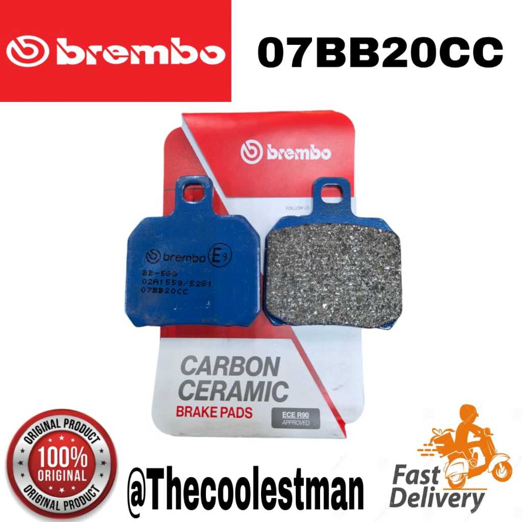 🔥💯%ORIGINAL🔥 Brembo P34 2 Piston Rear Brake Pads 1 Pin Carbon Ceramic ...