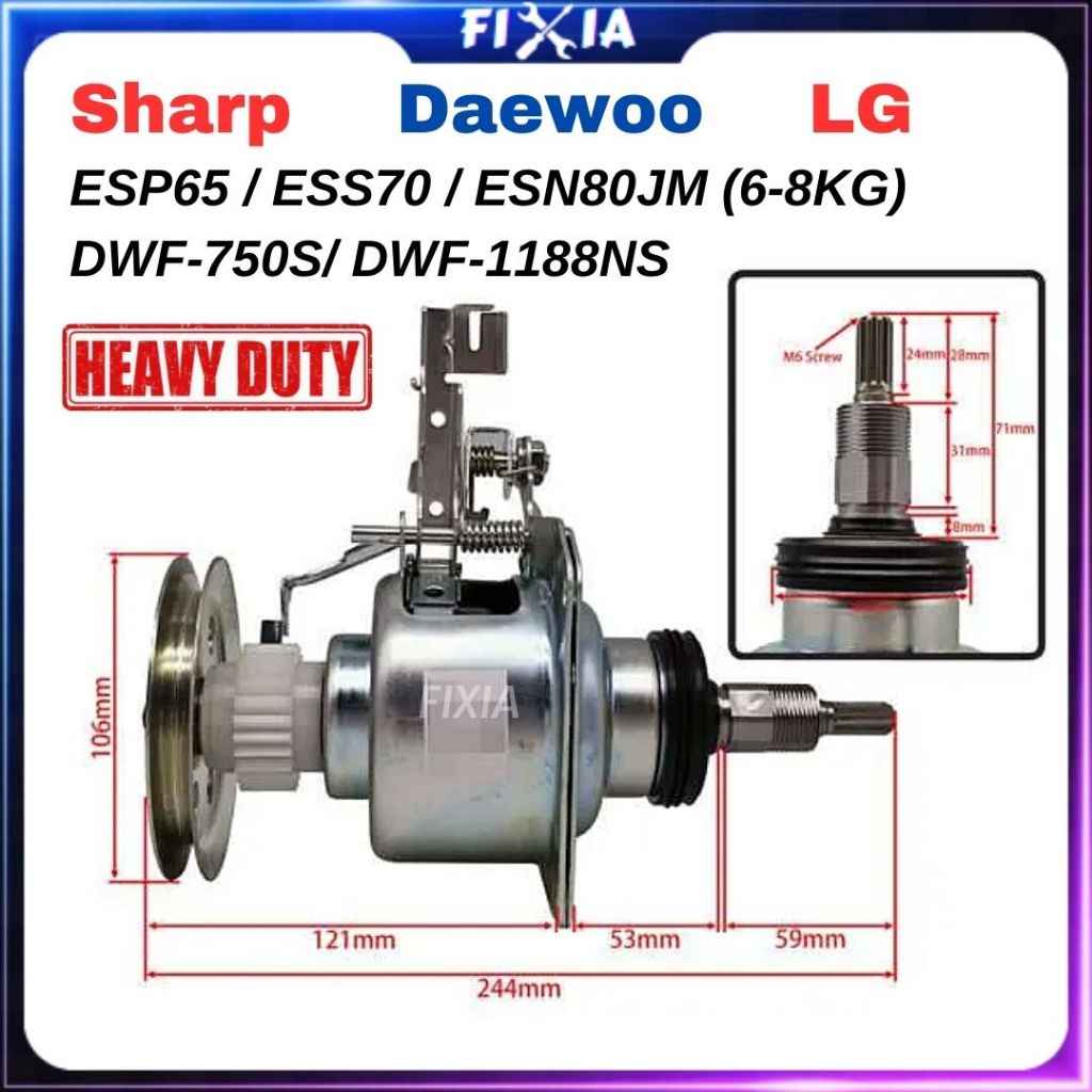 Heavy Duty Sharp ESP65 ESS70 ESN80JM/Daewoo DWF-750S 1188NS (6-8KG ...