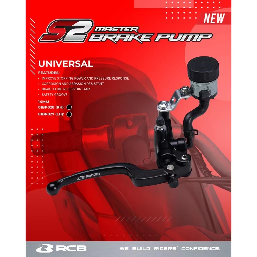 RCB FORGED MASTER PUMP ORIGINAL S2 - 14MM (KIRI / KANAN) UNIVERSAL ORI ...