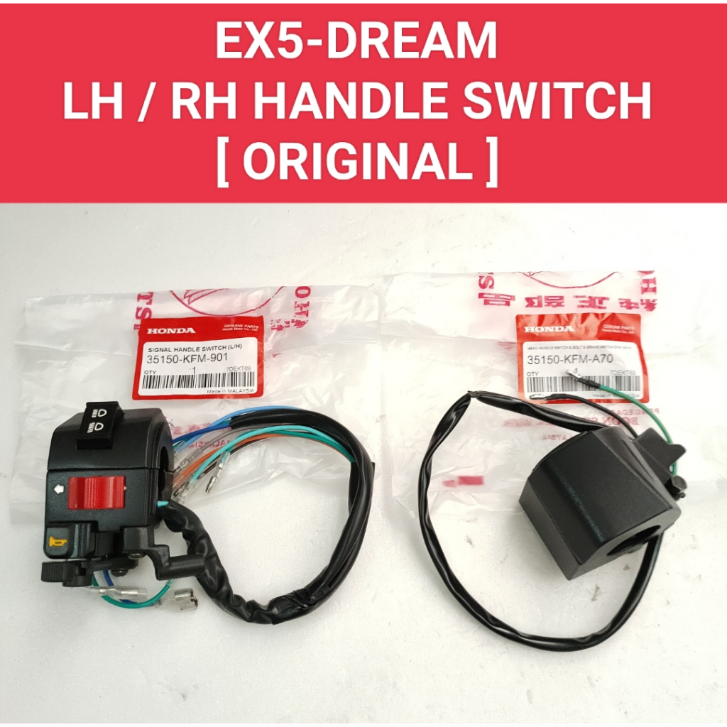 EX5-DREAM [ 100% ORIGINAL] LH & RH HANDLE SWITCH / SWITCH SIGNAL DAN ...