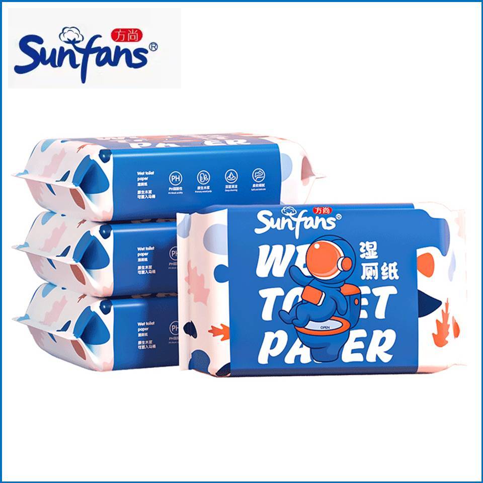 Sunfans Wet Toilet Tissue Safe To Flush Flushable Toilet Wet Wipe ...
