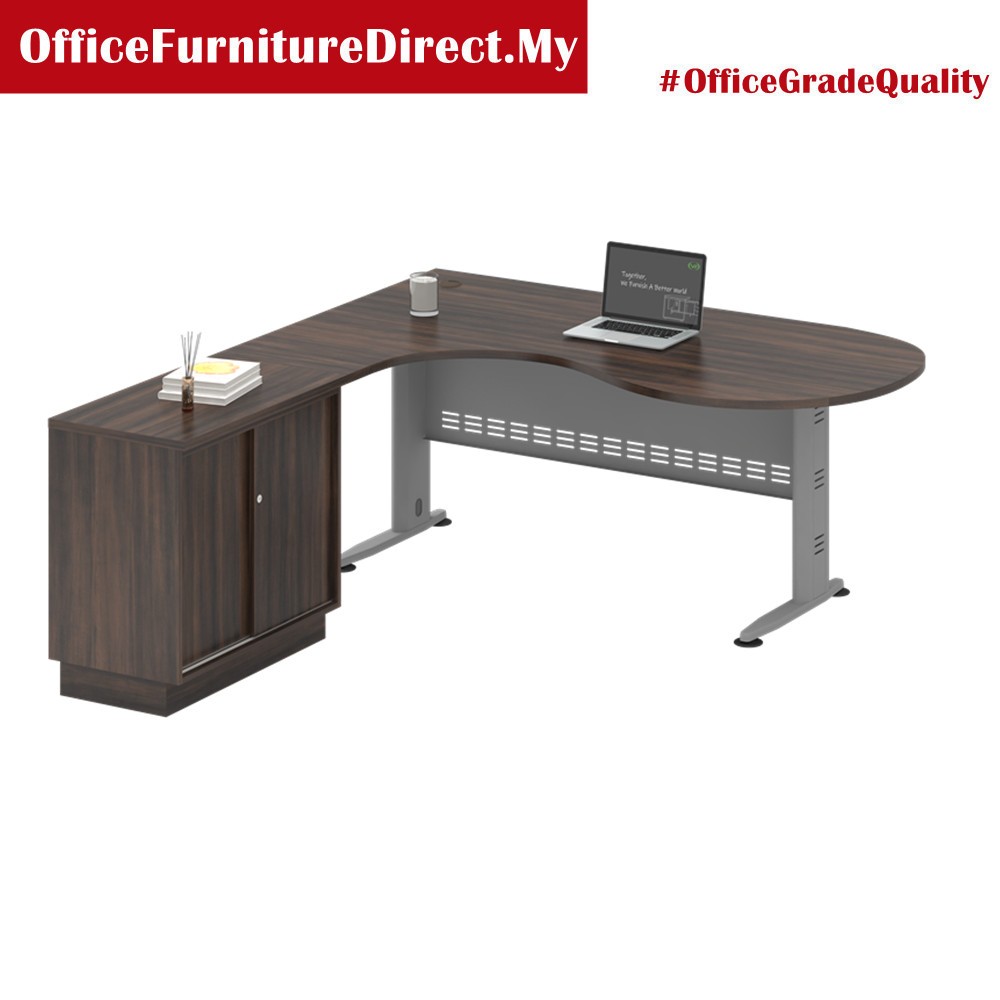 VSS Q Office Table with Side Cabinet QT 128 QT 158 QT 188 (DIY Install ...