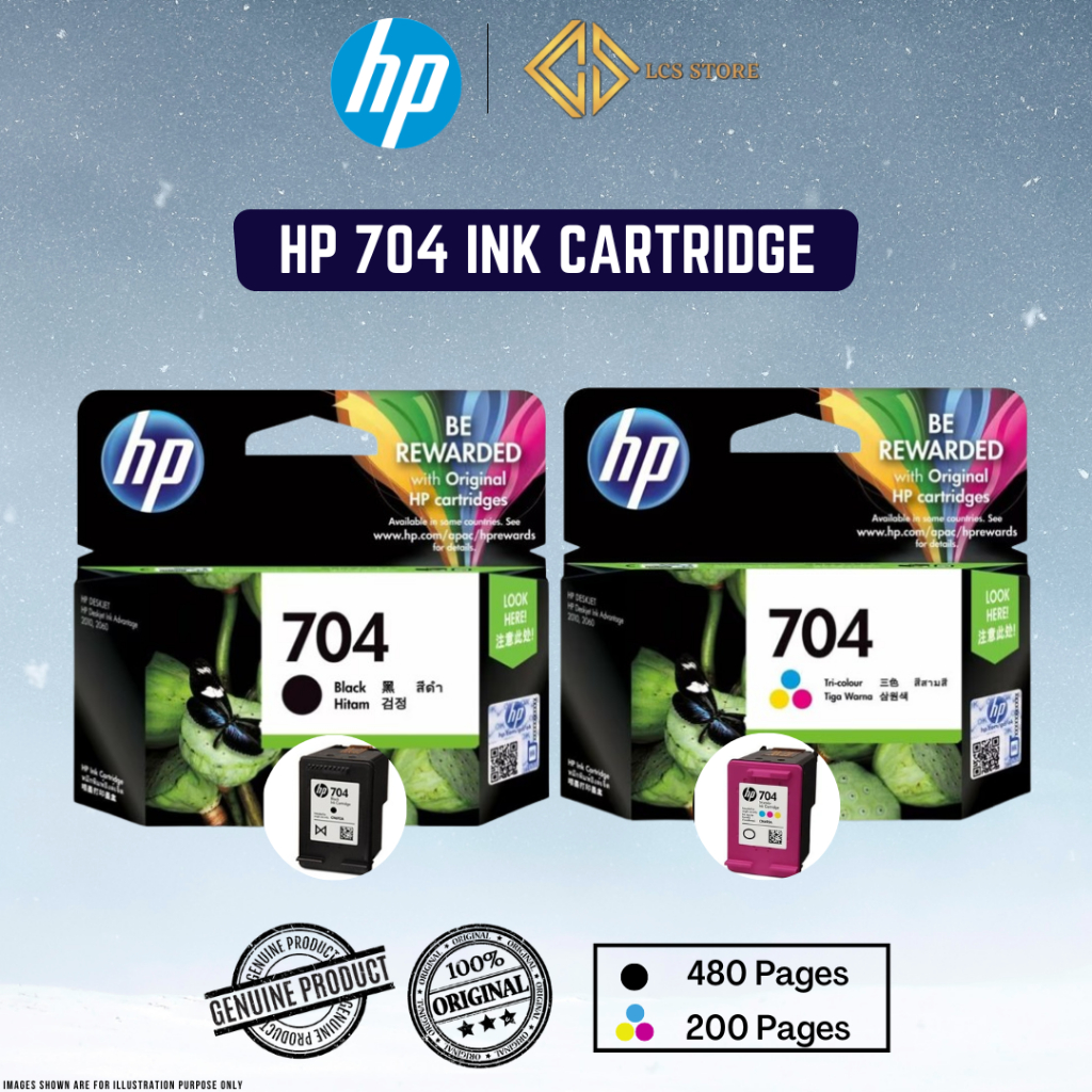 HP 704 Original Ink Advantage Black/ Tri-Colour [100% ORIGINAL ...