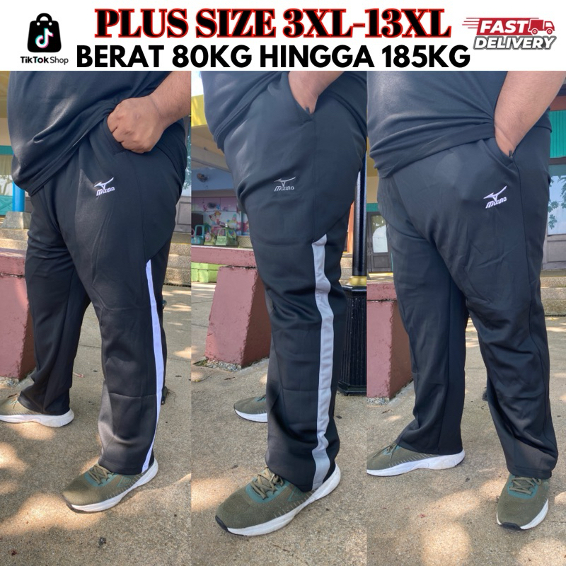tracksuit mizuno plus size 3xl-13xl kain bergetah dan tebal | Shopee ...