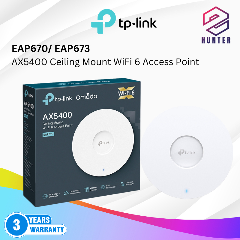 TP-LINK EAP670/ EAP673 AX5400 Ceiling Mount WiFi 6 Access Point ...