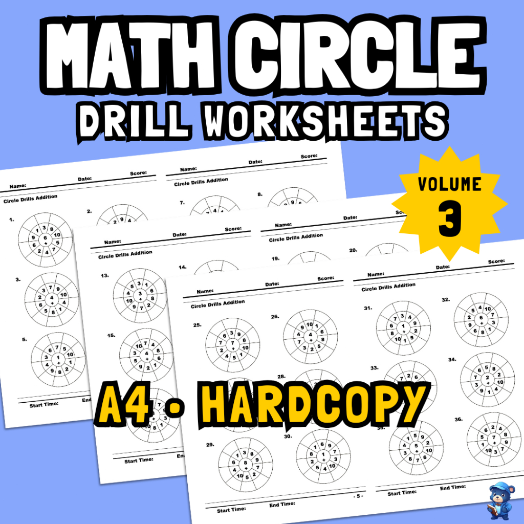 [Hardcopy] Mathematics Circle Exercise for Kids Volume 3 | Printed ...
