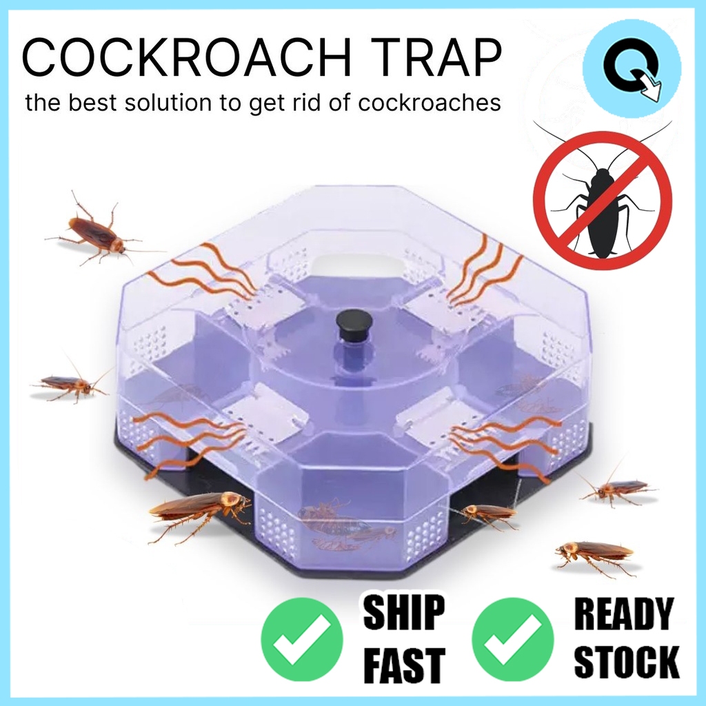 QFL Reuseable Cockroach Trap Box Non-Toxic Insert Killer Catcher ...