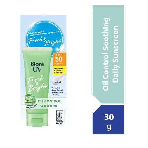 BIORE UV Fresh & Bright Oil Control Soothing 30g SPF50/PA+++ | Shopee ...