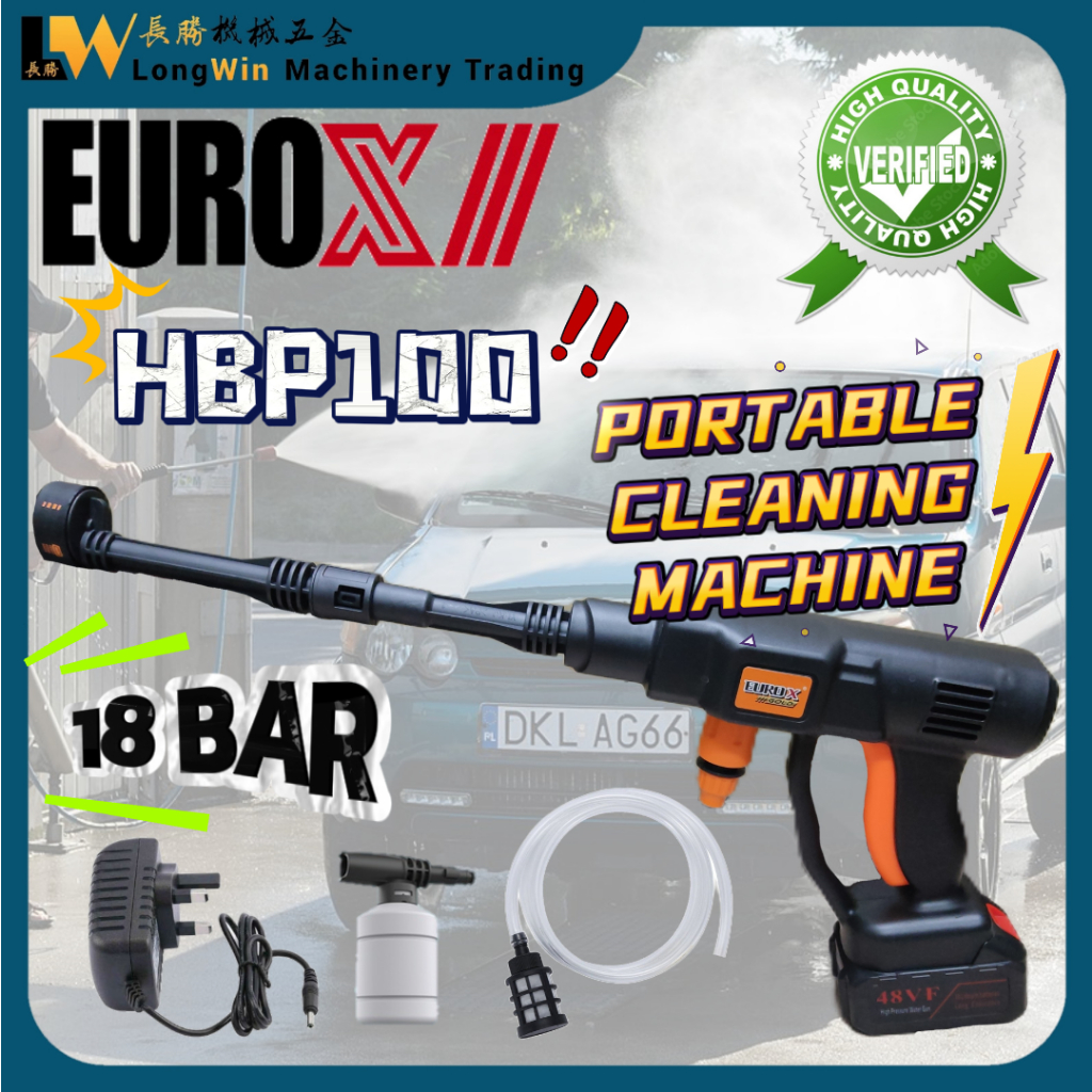 EUROX/// GOLD HBP100 Cordless Brushless Portable Cleaning Machine ...
