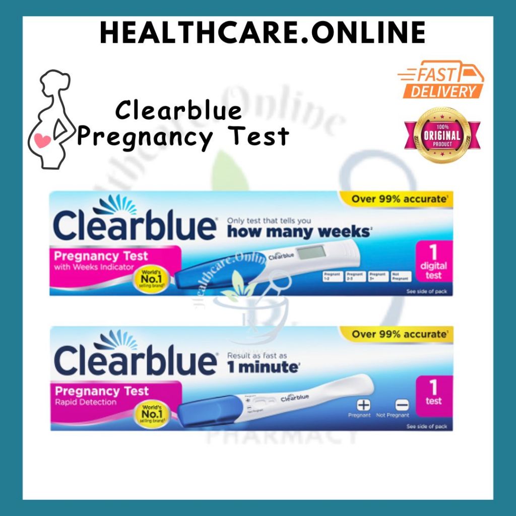 CLEARBLUE PREGNANCY TEST 1's (RAPID DETECTION/WEEKS INDICATOR) 100% ...