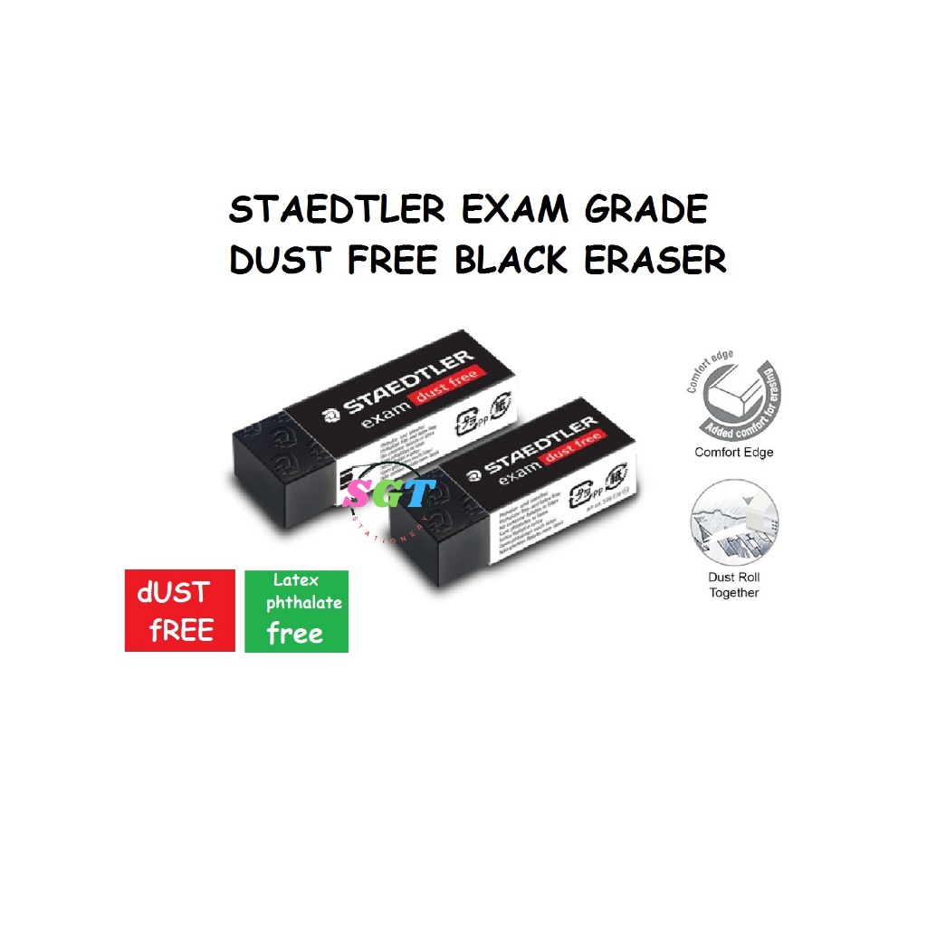 STAEDTLER Exam Grade Dust Free Black Erasers ( 1 PC ONLY ) | Shopee ...