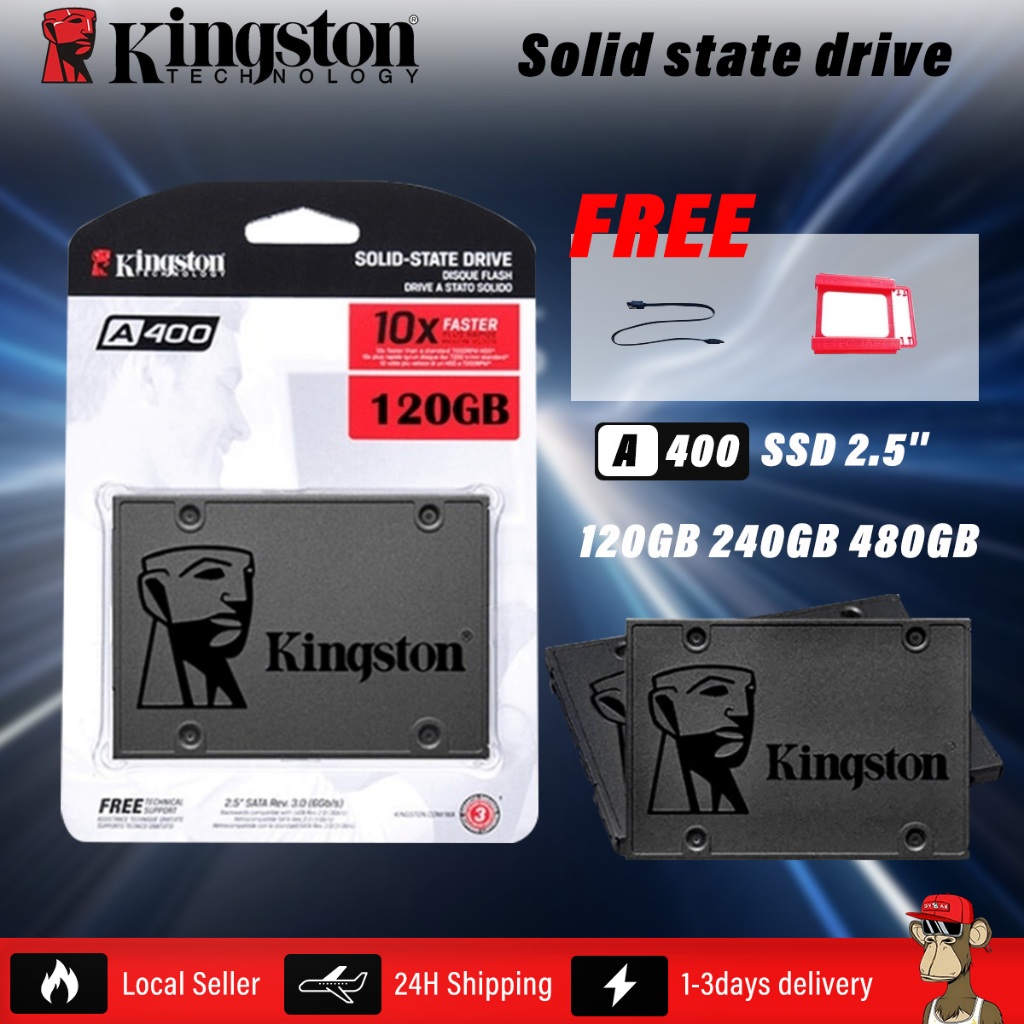 [Penjual Tempatan] Kingston A400 SSD 120G 240G 480G 960G SATA-III 2.5" 7mm Solid State Drive ...