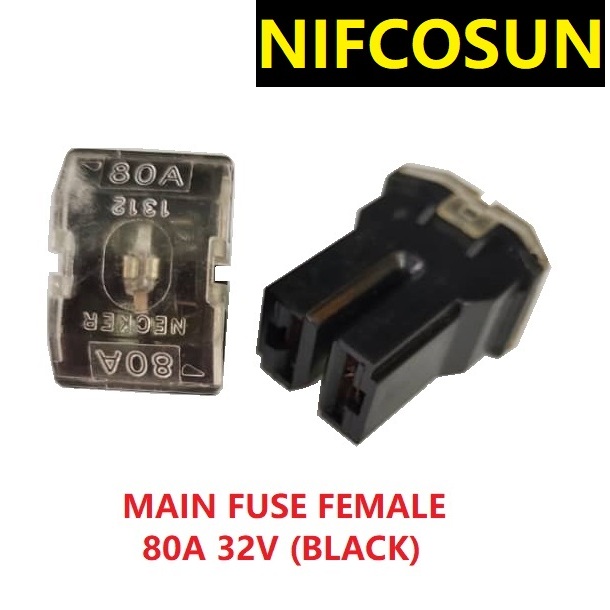 [READY STOCK] AUTOMOBILE CAR MAIN FUSE FEMALE 80A 32V (BLACK) | Shopee ...