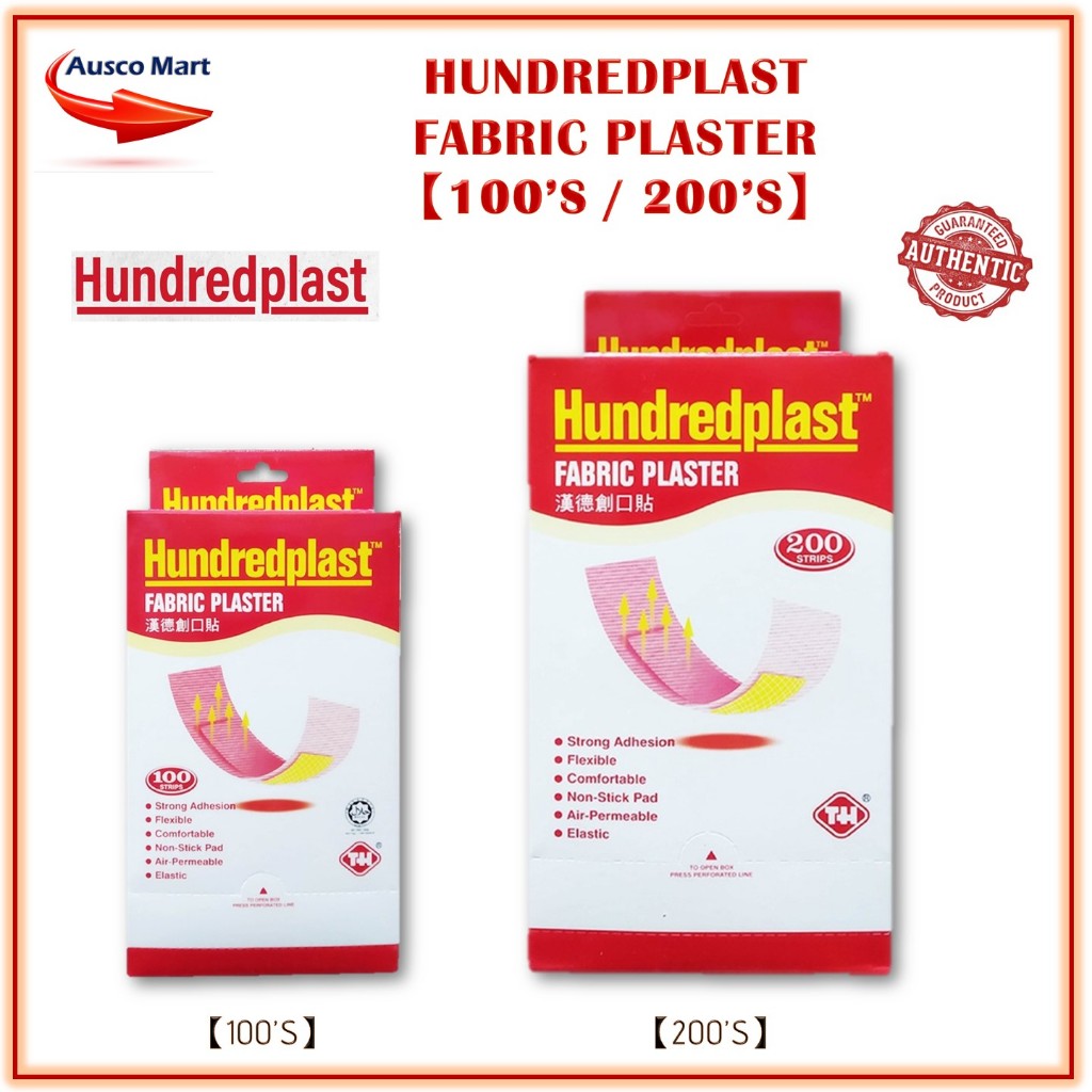 HUNDREDPLAST FABRIC PLASTER 100'S/200'S | Shopee Malaysia