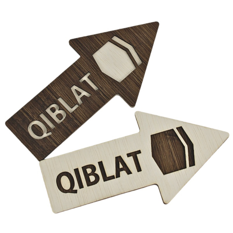 Penunjuk Arah Kiblat / Qiblat Signage / Penanda Kiblat / Qiblat Sticker ...