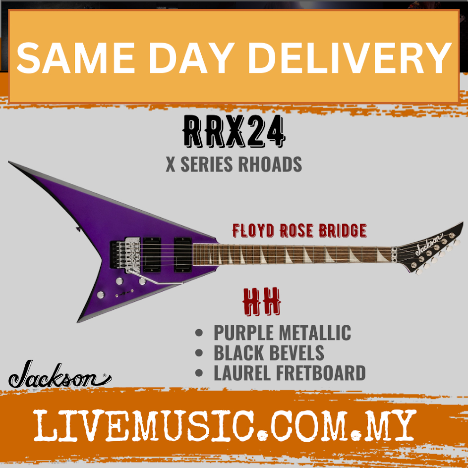 Jackson X Series Rhoads RRX24 Electric Guitar, Laurel FB, Purple ...