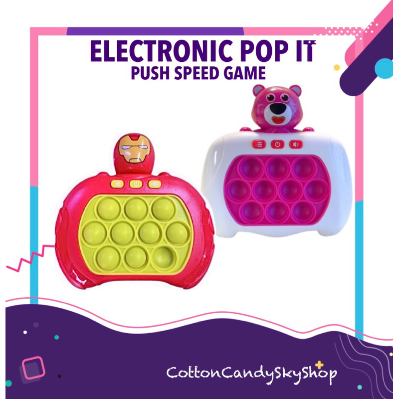 Electronic Pop It Quick Push Game Console Fidget Toy Machine Speed ...