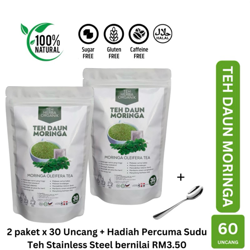 🥇60 Uncang Teh Moringa (Kelor) | Moringa Oleifera Tea | Shopee Malaysia