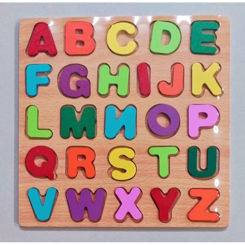 Alphabet Letter Puzzle Blocks Montessori activities game Kindergarten ...