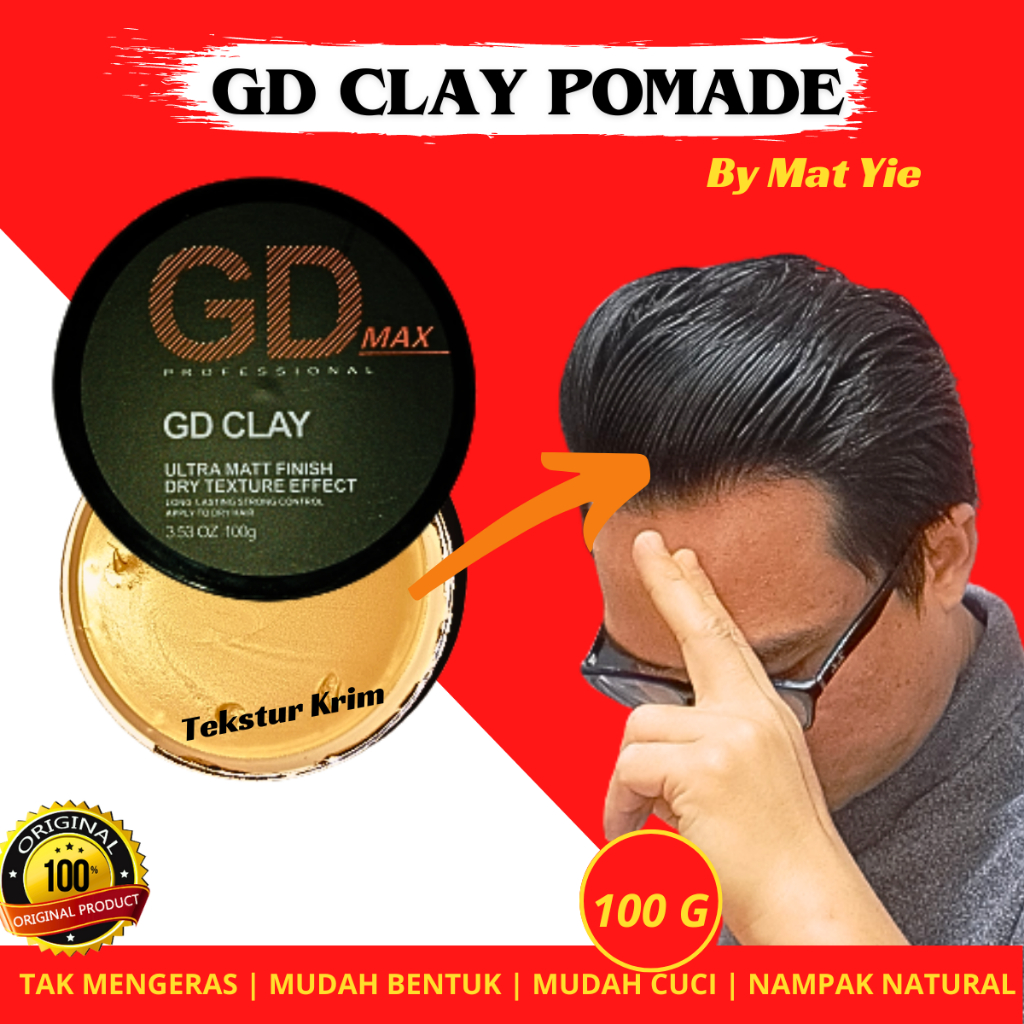 GD Clay Pomade 100 G | Minyak Rambut | Produk Penggayaan Rambut | Men ...