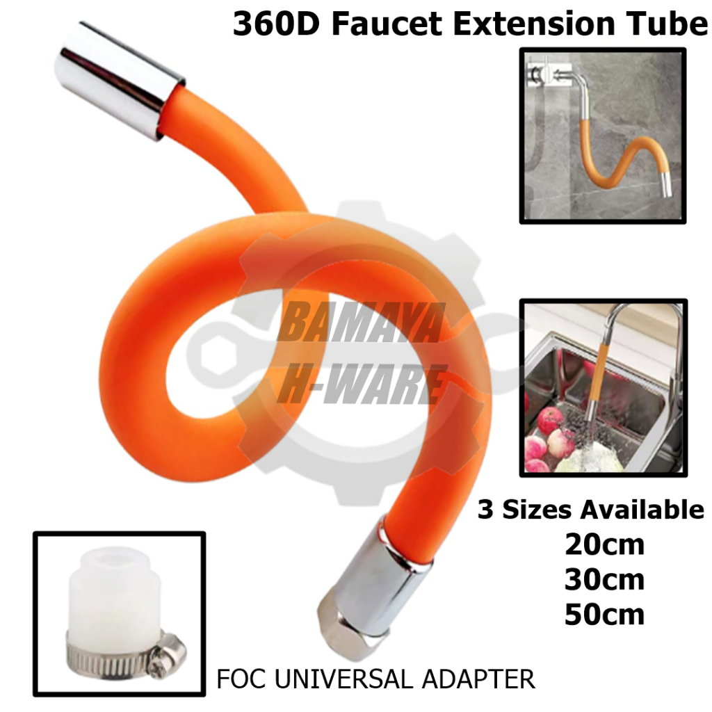 360Degree Faucet Extension Tube. Rotatable Flexible Tube for Sink Tap ...
