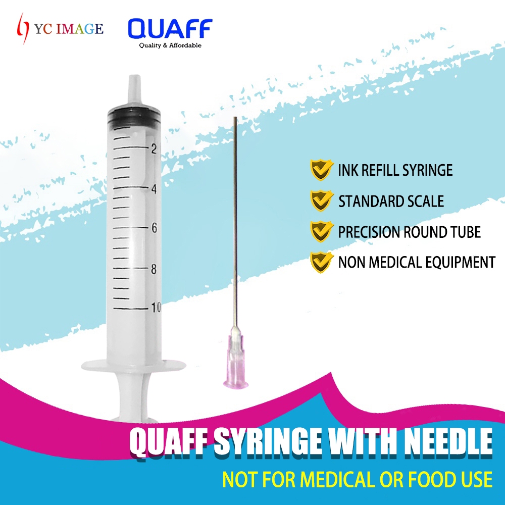 Syringe with 10ml Needle barrel + needle head steel pipe for inkjet ...