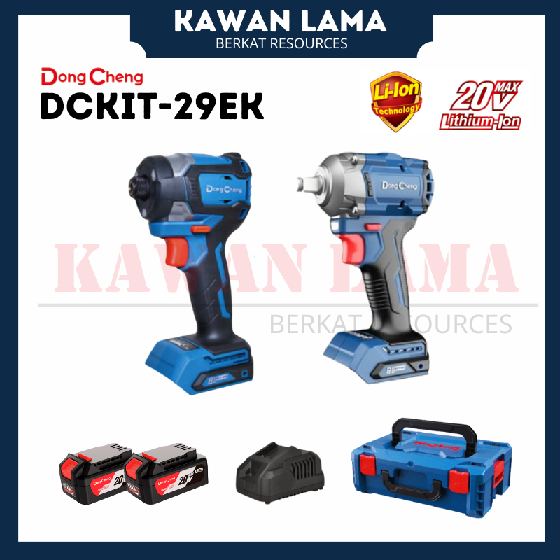 DongCheng DCKIT29EK [DCPB358 + DCPL208 + Tool Box + 4.0Ahx2 + Fast ...