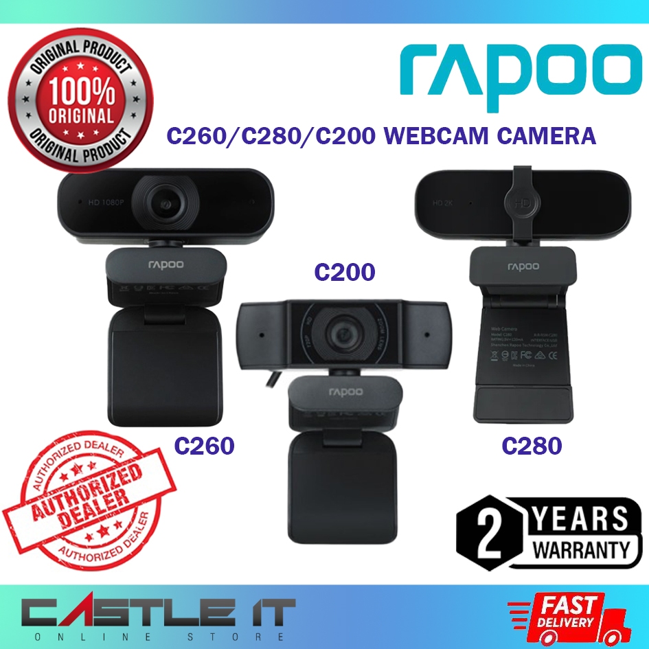 Rapoo C260 FULL HD 1080P / C280 2K 2560x1440P PRO / C200 720P Webcam ...