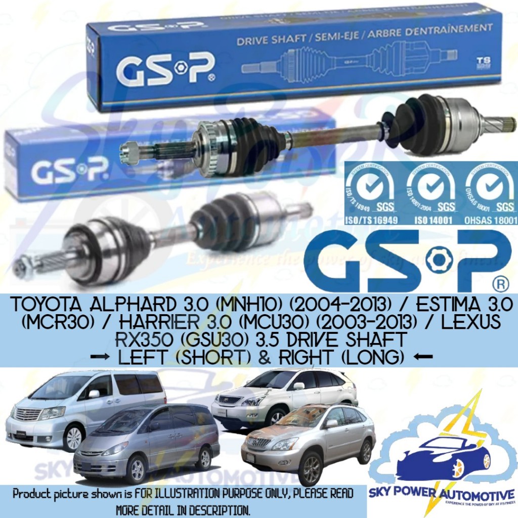 TOYOTA ALPHARD 3.0 MNH10 / ESTIMA 3.0 MCR30 / HARRIER 3.0 MCU30 / LEXUS ...