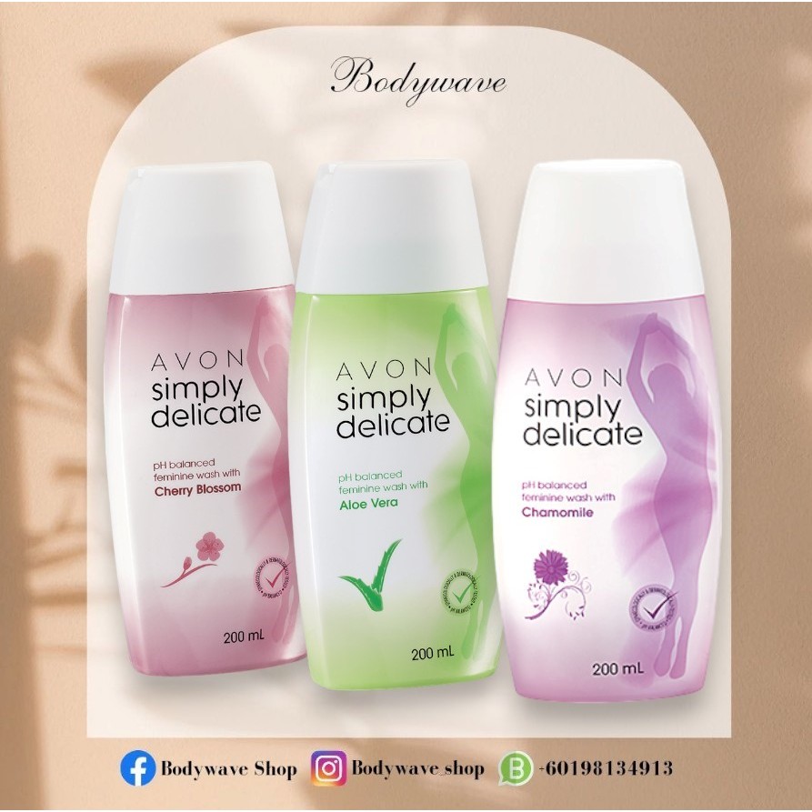 AVON SIMPLY DELICATE pH BALANCED FEMININE WASH 200ML | Shopee Malaysia
