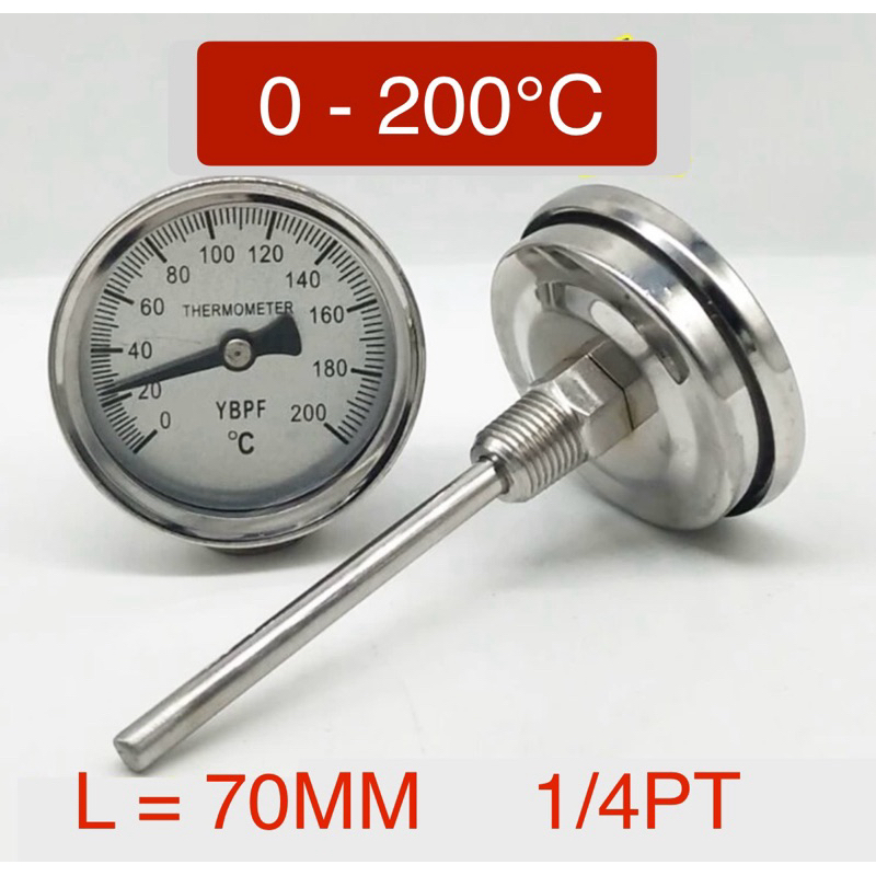 Bimetal Thermometer / Dial Temperature Gauge Back Connection | Shopee ...